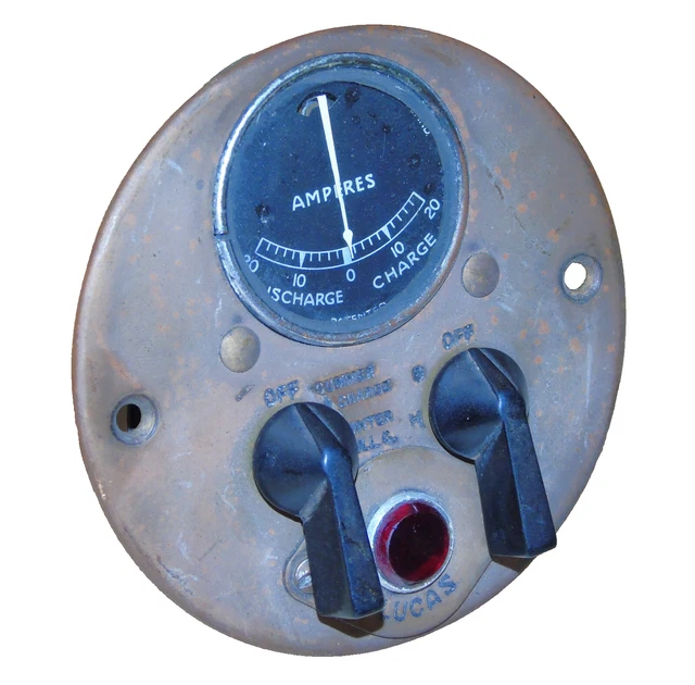 VINTAGE PRE WAR Lucas Switch Panel & Ammeter Austin 7 Seven Coil Ign ...