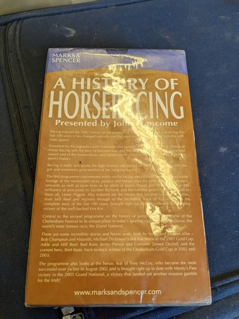 THE HISTORY OF Horse Racing VHS VIDEO TAPE.By John Francome 2003 Grand ...