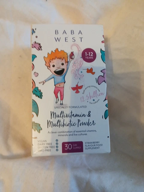 BABA WEST SPECIALLY Formulated Multivitamin & Multibiotic Powder 30 Day ...
