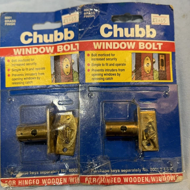 CHUBB WOODEN WINDOW Security Rack Bolts 2pk £11.99 - PicClick UK