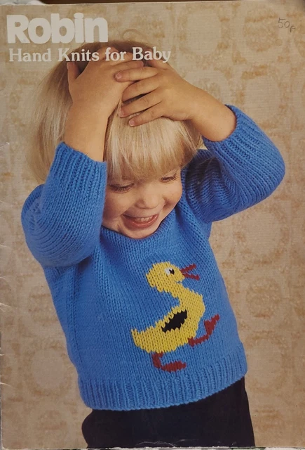 ROBIN KNITTING PATTERN Booklet x15 Baby Designs to fit 17-19" (6-12 ...