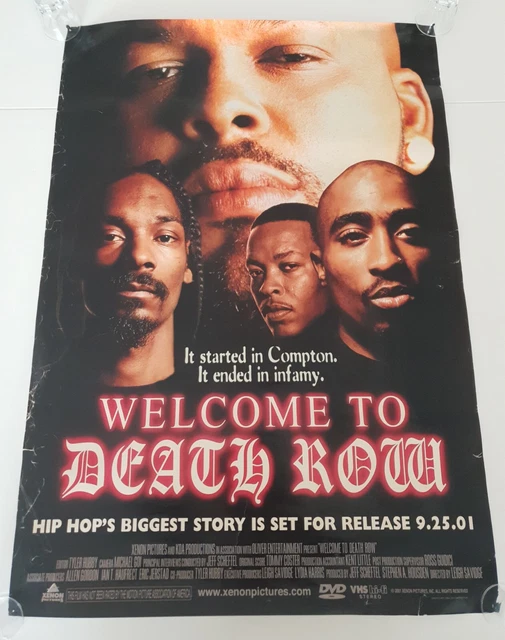 WELCOME TO DEATH Row - 2001 Movie Poster - 2Pac Snoop Dogg Dr. Dre Suge ...