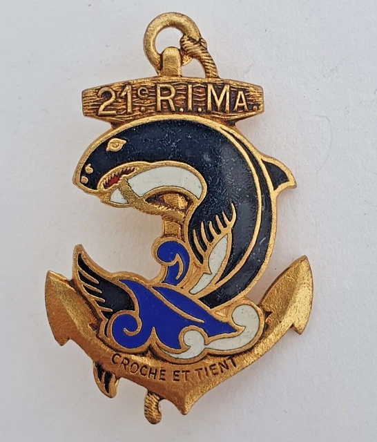 21° RIMA RÉGIMENT d'Infanterie de Marine, Drago Paris émail EUR 8,00 ...