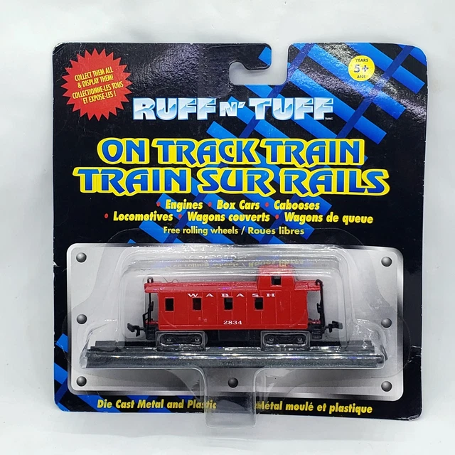 VINTAGE RUFF N' Tuff On Track Train #2834 Wabash Red Die Cast Metal ...