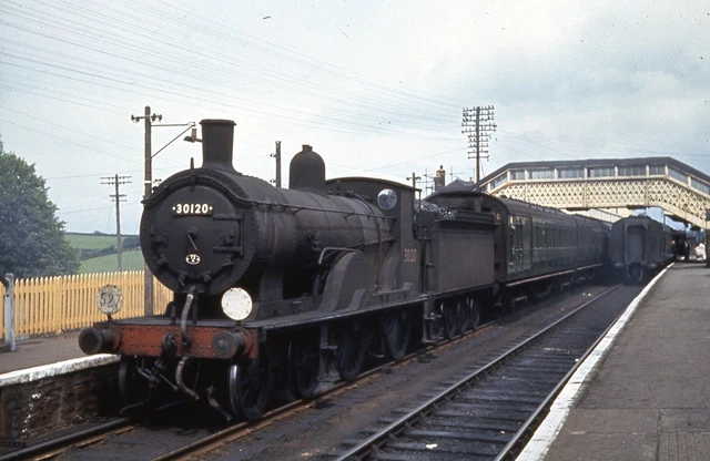 COPY COLOUR SLIDE, former LSWR T9, 30120, Okehampton £1.25 - PicClick UK