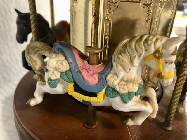 WACO MELODY N Motion CAROUSEL Porcelain Bisque MUSICAL Over TheWaves ...