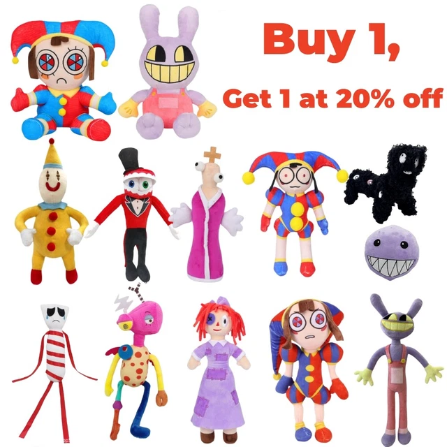 THE AMAZING DIGITAL Circus TADC Pomni Jax Stuffed Plush Dolls Toys Plush Dolls £21.56 - PicClick UK