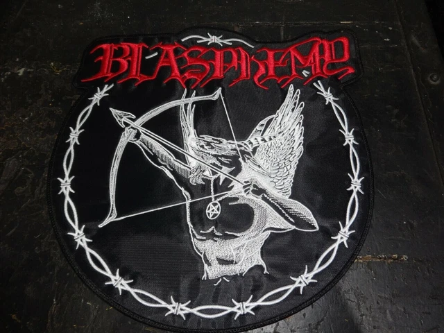 BLASPHEMY PATCH BACK Shape Gestickt Black Metal Archgoat Sarcofago ...