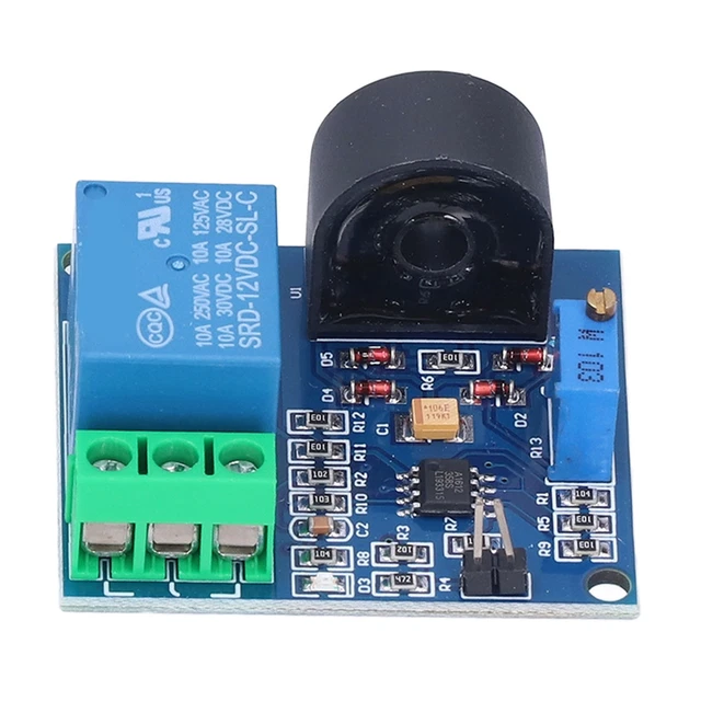 AC CURRENT DETECTION Sensor Module 12V Relay Protection Module 5A ...