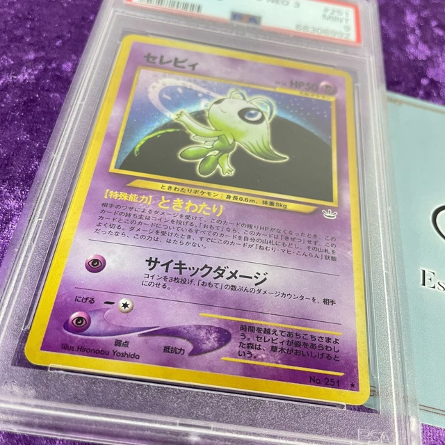 PSA 9 2000 Celebi Holo #251 Pokémon Japonais Neo 3 Comme neuf JCG Vintage Classé EUR 32,77 ...