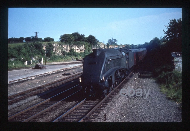 35MM SLIDE - ex LNER A4 60025 at Corby w/ down express c.1963 £1.89 ...