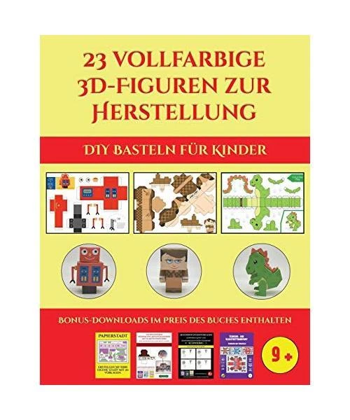DIY BASTELN FÜR Kinder (23 vollfarbige 3D-Figuren zur Herstellung mit ...