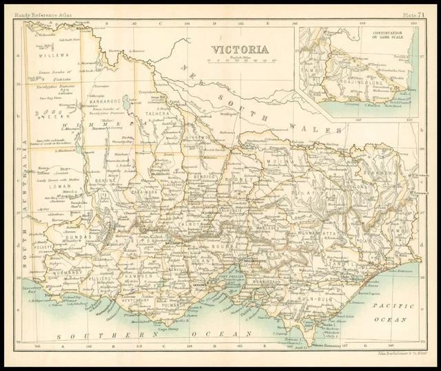 C1912 MAP OF VICTORIA Chart Regions Australia (BS75) £15.00 - PicClick UK