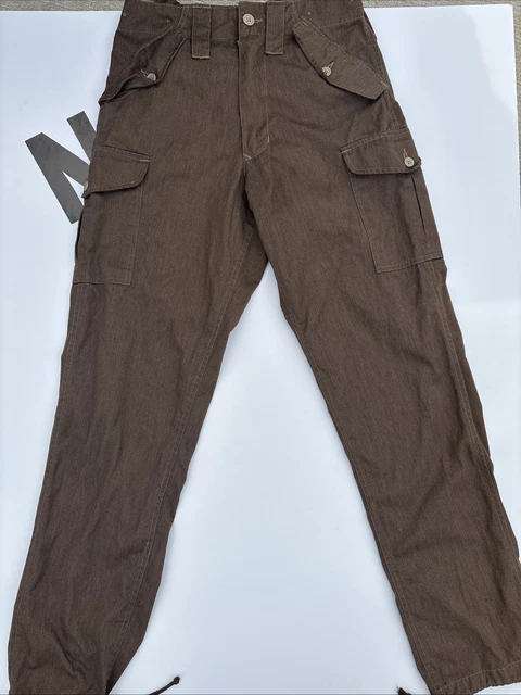 PG WING PGWING ESSEX UK Parachute Cargo Pants Peasy Wing Trousers Brown ...