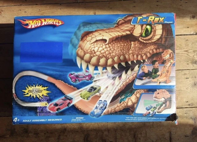 RARE VINTAGE HOT Wheels T Rex Race Car Playset Boxed Complete 2005 £42. ...