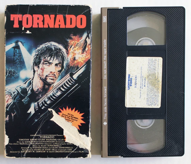 TORNADO VHS 1985 Lightning Video ANTONIO MARGHERITI Timothy Brent ...