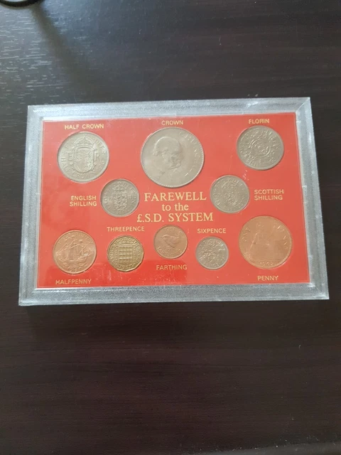 FAREWELL TO THE £,S,D System Coin Set In Case £6.96 - PicClick UK