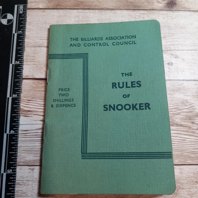 THE RULES OF Snooker Booklet 1940s? 36th Edition £4.99 - PicClick UK