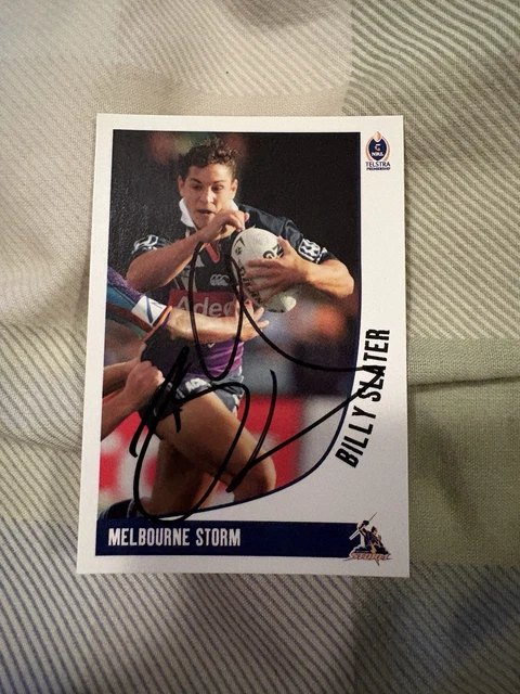 SIGNED BILLY SLATER Melbourne Storm 2003 NRL Telegraph Rookie Card $100 ...