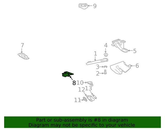 GENUINE GM ROOF Lift Off Panel/Window Rear Striker 23429075 $58.55 ...