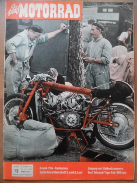 DAS MOTORRAD 12 - 15.6. 1957 Triumph Tiger Club 200 Geländesport-DM ...