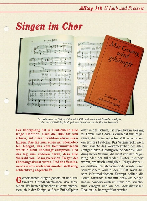 SINGEN IM CHOR in der DDR - DDR Infokarte EUR 1,00 - PicClick DE
