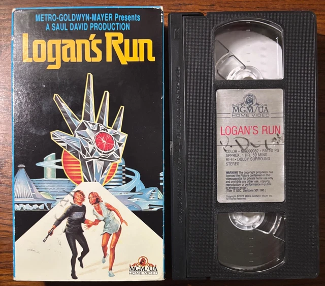 LOGAN'S RUN VHS tape SCI FI dystopia cult film MGM £4.39 - PicClick UK