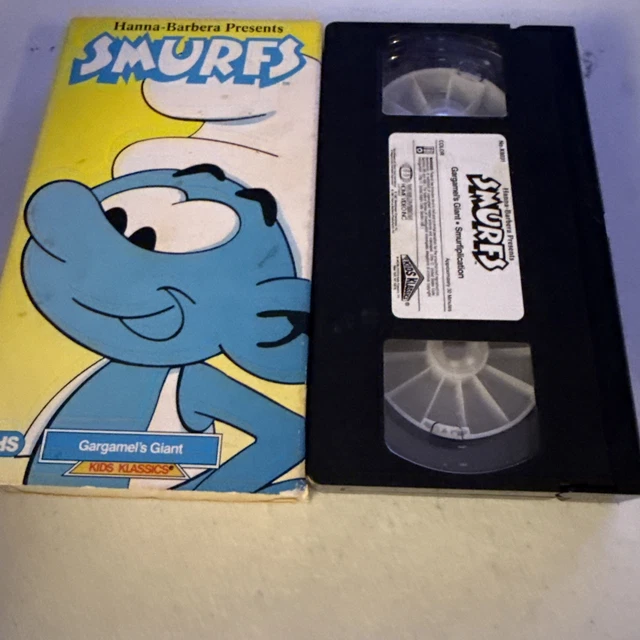 HANNA BARBERA PRESENTS Smurfs VHS 1987 Gargamel's Giant Kids Klassics ...