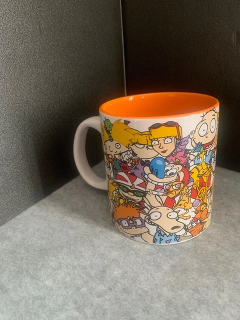 NICKELODEON MUG NICKTOONS Rugrats Rocket Power Hey Arnold Coffee Cup ...