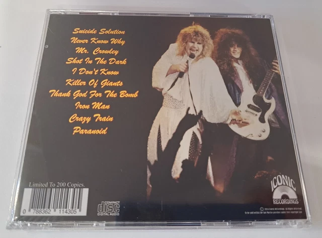 OZZY OSBOURNE BBC Broadcast Monsters Of Rock '86 Nuovo CD Crazy Train ...