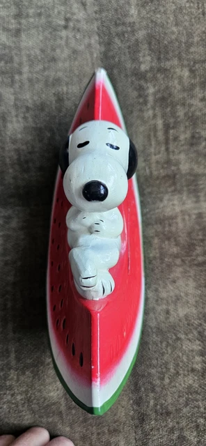 RARE VINTAGE SNOOPY Peanuts Watermelon Money-box Piggy Bank With ...