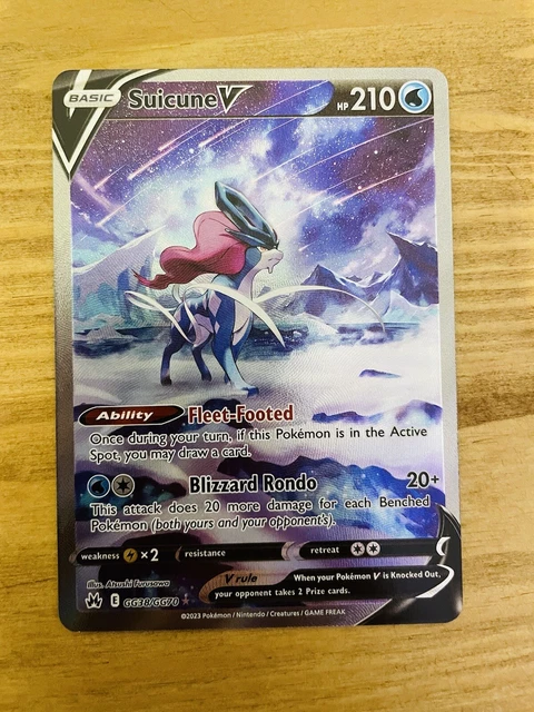 POKÉMON TCG SUICUNE V Crown Zenith: Galarian Gallery GG38/GG70 Holo ...