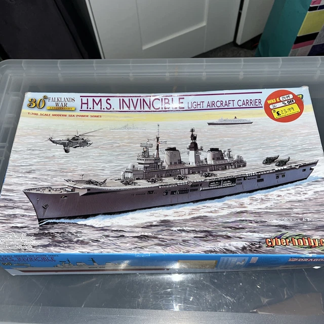 DRAGON HMS INVINCIBLE Aircraft Carrier Falklands War Ship Model Kit ...