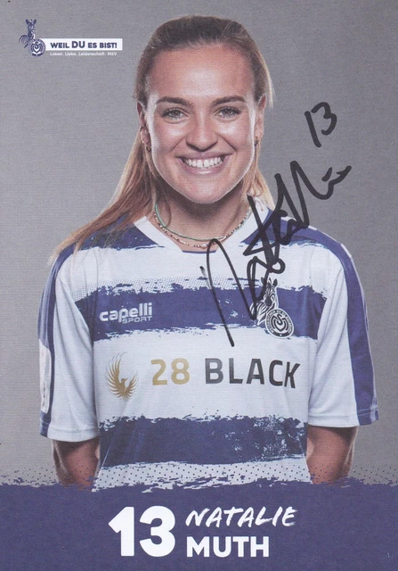 AUTOGRAMMKARTE NATALIE MUTH - MSV Duisburg - 2023/24 - Frauen - Fußball ...