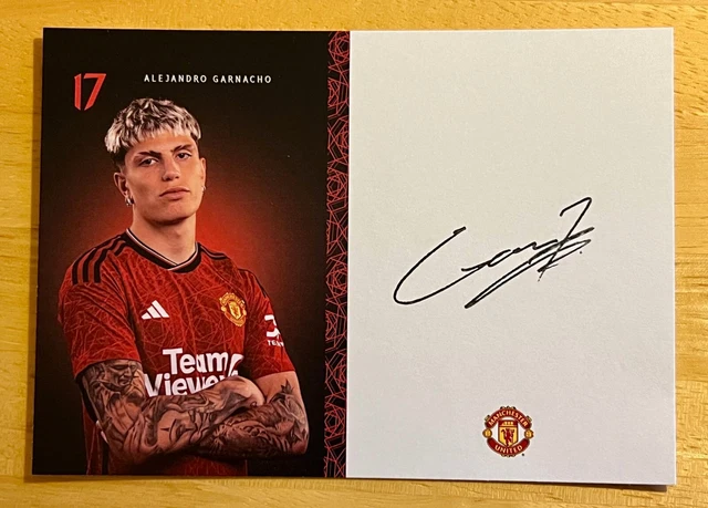 ALEJANDRO GARNACHO, MANCHESTER United FC, Official 23/24 Club Card, Pre ...