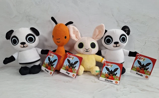 BING 6& PLUSH Bundle - Charlie, Pando & Flop with Tags, CBeebies ...