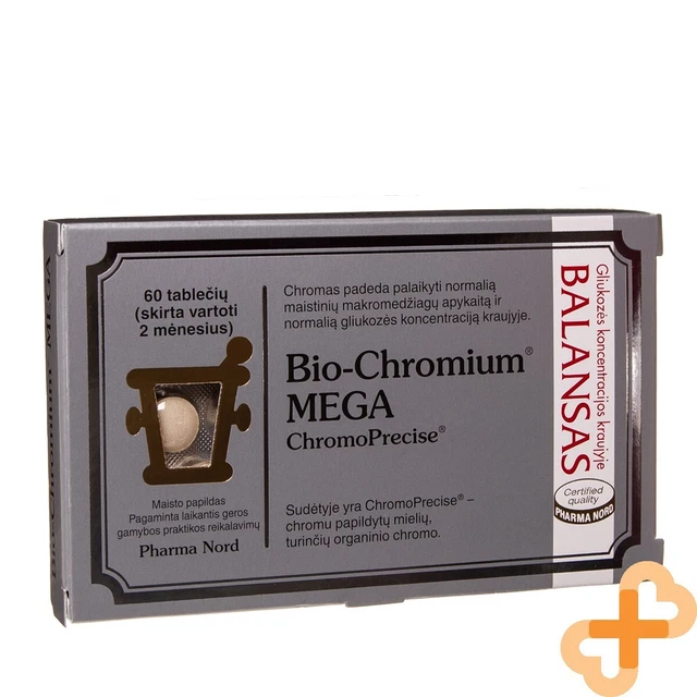 PHARMA NORD BIO-CHROMIUM MEGA 60 Tablets Blood Glucose Level Control ...