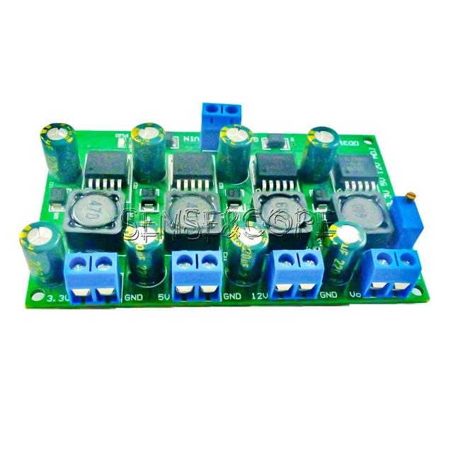 3A 4 CHANNEL DC-DC Step-Down Buck Converter Power Module Adjustable 3 ...