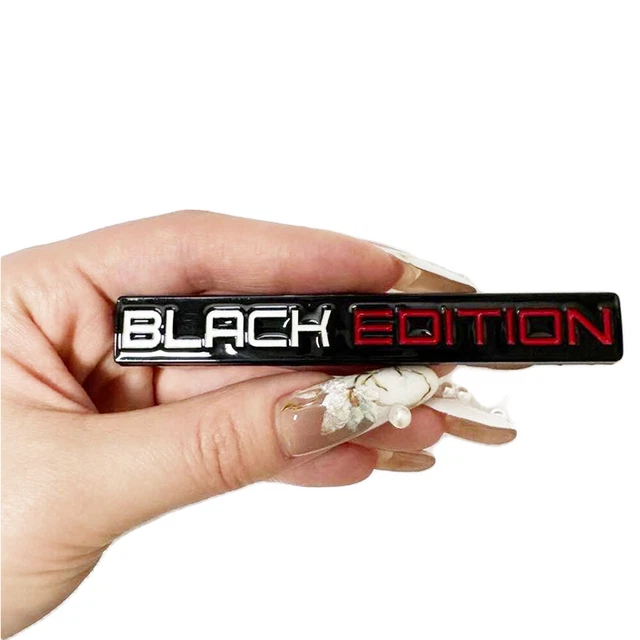 3D BLACK EDITION Logo Emblem Badge Rear Tailgate Sticker Decal Car ...