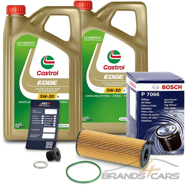 BOSCH ÖLFILTER+10L CASTROL Edge 5W-30 Ll Für Audi A6 4F C6 2.7 3.0 Tdi ...
