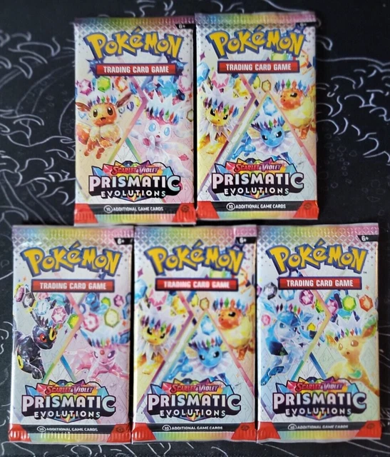 POKEMON PRISMATIC EVOLUTIONS Booster Packs (5) - Sealed £43.56 ...