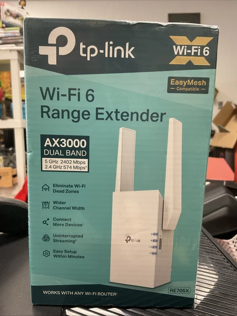 TP-LINK AX3000 DUAL-BAND Wi-Fi 6 Range Extender RE705X NEW SEALED WIFI ...