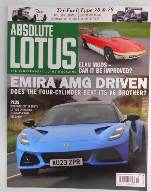 ABSOLUTE LOTUS MAGAZINE janvier/février 2024 Emira AMG Driven, Type 78 ...