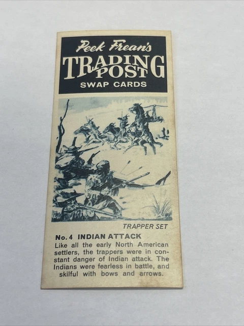 1960S PEEK FREAN'S TRADING POST CARD Trapper Set - #4 Indian Attack $4. ...