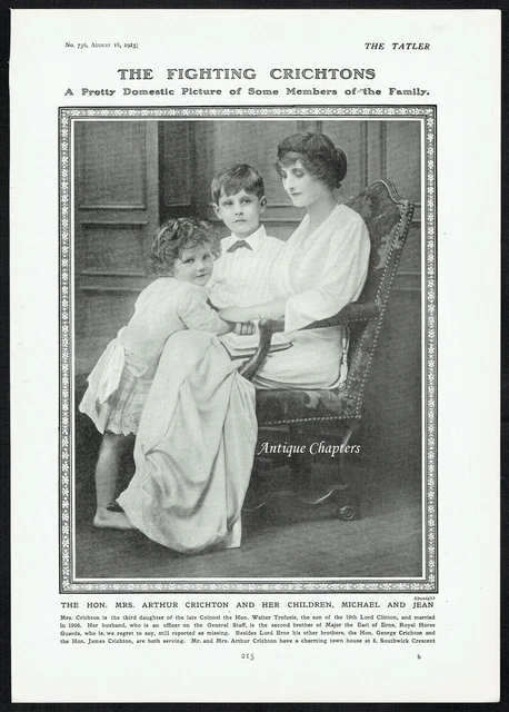 MRS ARTHUR CRICHTON Katherine Helen Elizabeth Trefusis 1915 Photo ...