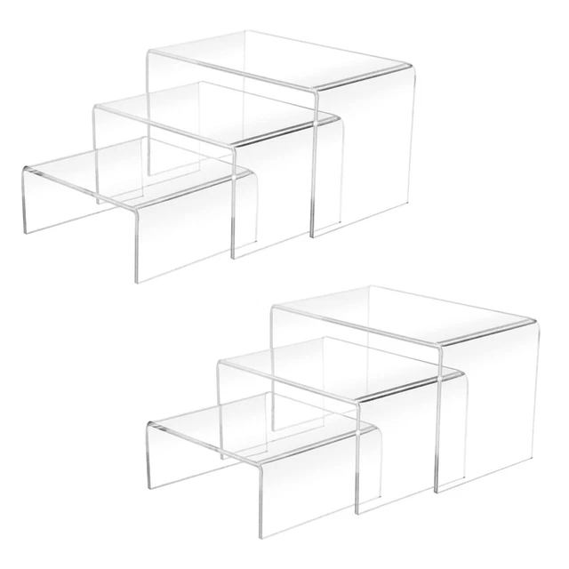 CLEAR ACRYLIC RISER Display Shelf Stands for Cupcake, 3, 4, 5 Inch $14. ...