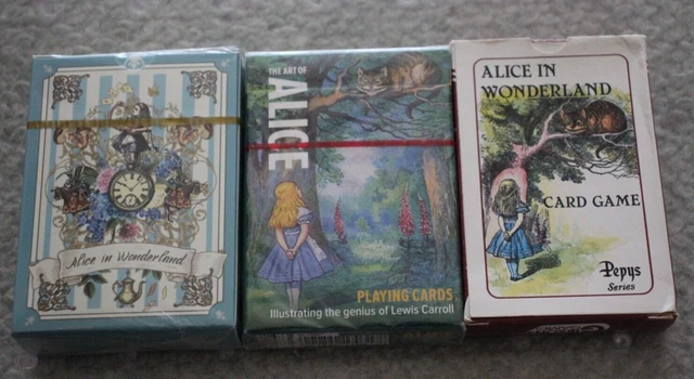 2 ALICE IN Wonderland Playing Cards New + Pepys Alice Card Game ...