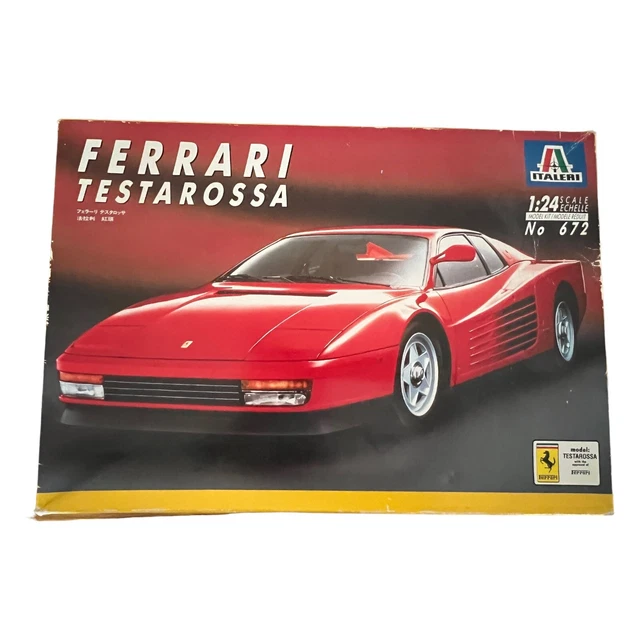 VINTAGE - FERRARI Testarossa 1/24 ITALERI Model Car Kit Boxed Complete ...