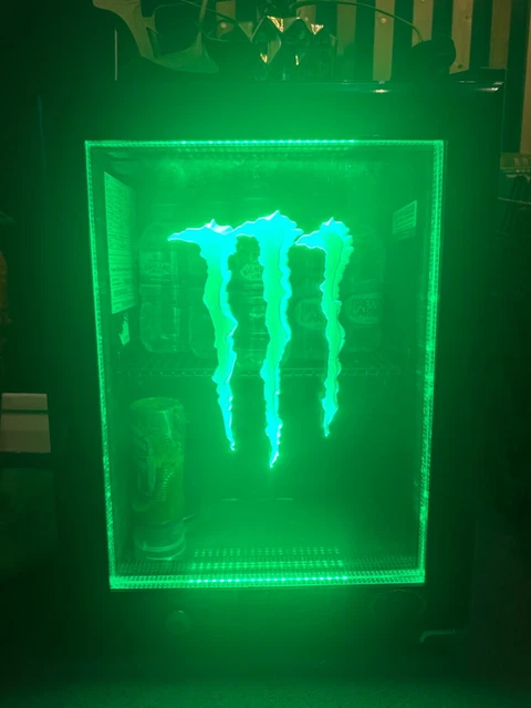 RARE BLACK MONSTER energy mini fridge fits 20 cans!! £350.00 - PicClick UK