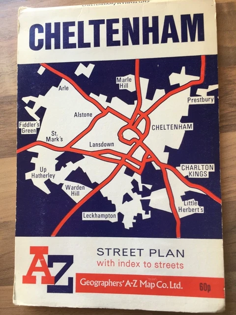 CHELTENHAM MAP FOLDOUT approx 1980S-90S A-Z £3.49 - PicClick UK